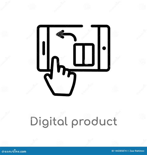 Outline Digital Product Vector Icon Isolated Black Simple Line Element Illustration From