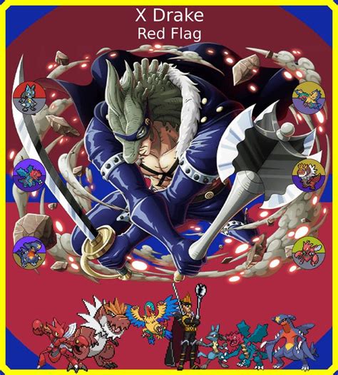 X Drake Pokemon X One Piece Team By Luxrayheart On Deviantart First