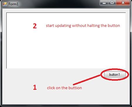 Multithreading How To Update A Text Box Continously Without Halting