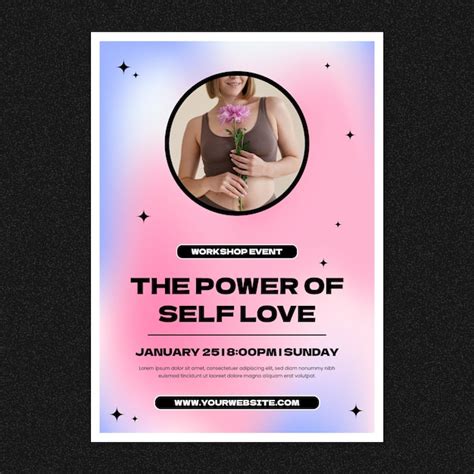 Premium Vector Self Love Poster Template