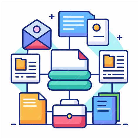 Premium Vector Document Management Icon File Organization Document