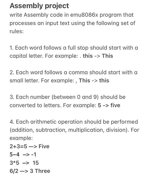 Assembly Project Write Assembly Code In Emu8086x