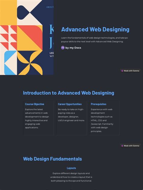 Advanced Web Designing Pdf Web Design World Wide Web