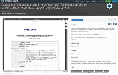 New Preprint Repositories Osf And Science Open A Quick Test Think Open
