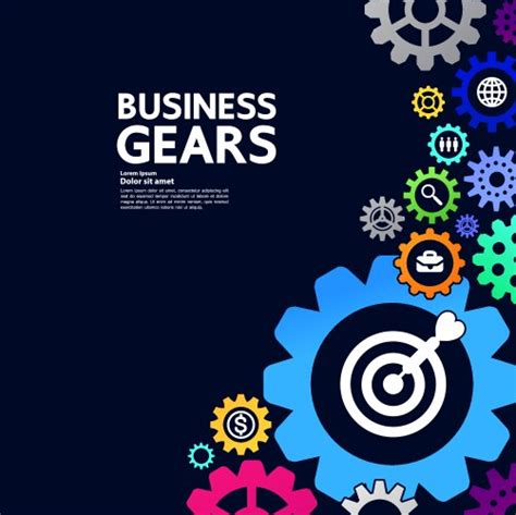 Gears Creative Idea Set Grand Royalty Free Vector Image