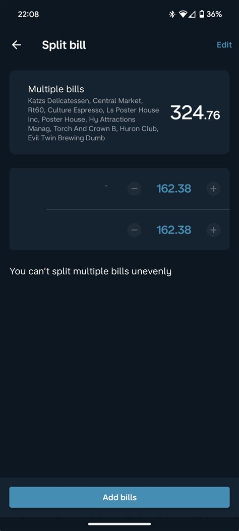 add multiple items to shared tab bug reports monzo community