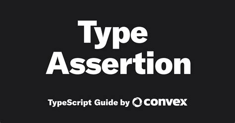 Type Assertion Typescript Guide By Convex