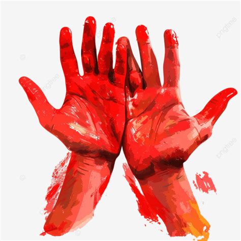 벡터 빨간색 자유형 손 손으로 그린 빨간색 손 Png 일러스트 및 이미지 에 대한 무료 다운로드 Pngtree