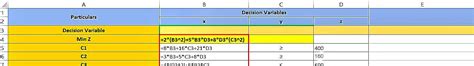 Solved Solve The Following Optimization Model Using Excel Solver