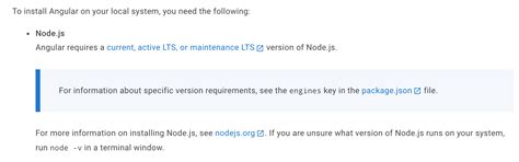 Docs Update Supported Node Js Versions Issue Angular Angular GitHub