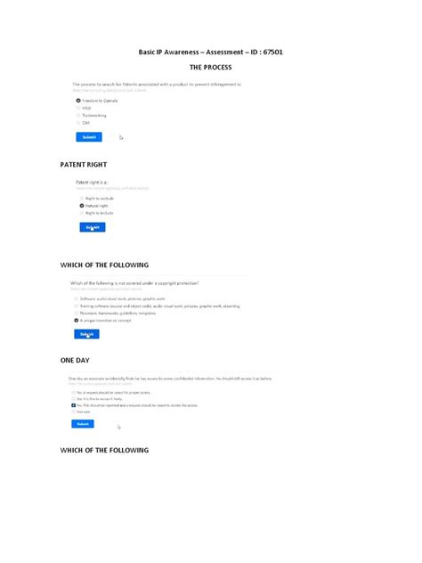 Basic Ip Awareness Assessment Id 67501 Pdf