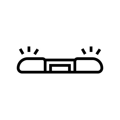 Flashing Lights Alert Line Icon Vector Illustration 26819536 Vector Art At Vecteezy