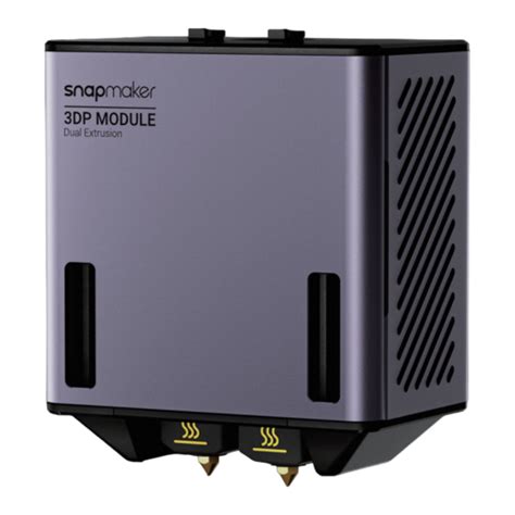 snapmaker dual extrusion 3d printing module quick start manual pdf