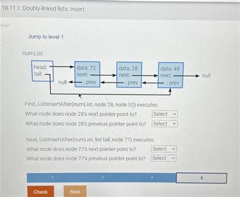 solved jump to level 1 first listinsertafter numlist node