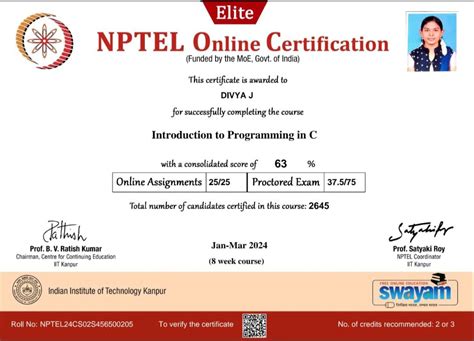 Divya J On Linkedin Nptel Lifelonglearning