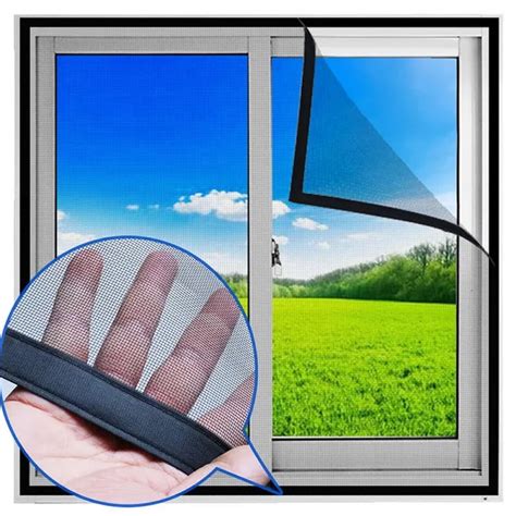 Customizable Size Mosquito Screen Mesh Insect Self Adhesive Black Window Screen Anti Insect Air