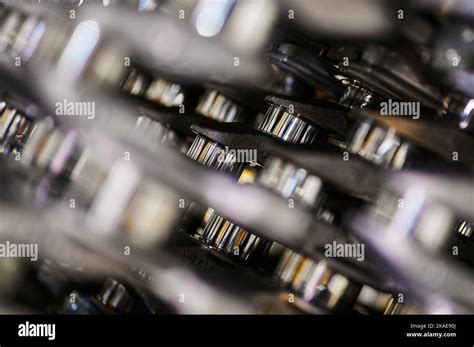 Crankshaft Of An Automobile Engine Close Up Polished Shaft Journals
