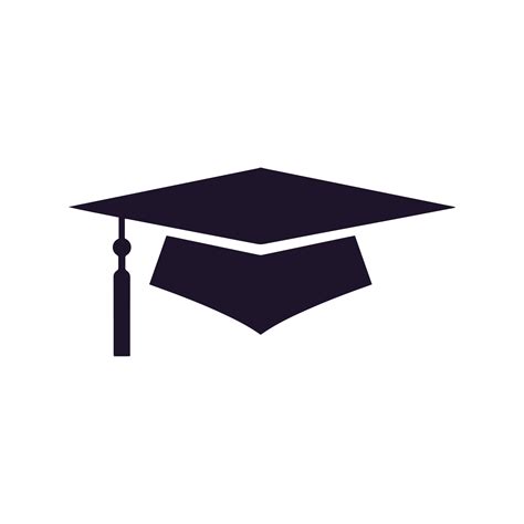 Graduation Cap Vector Silhouette