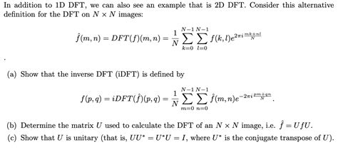 In Addition To 1d Dft We Can Also See An Example