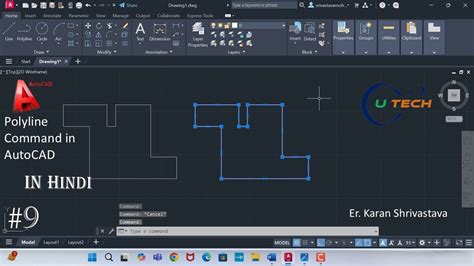 9 Polyline Command Tutorial In Autocad U Tech Youtube