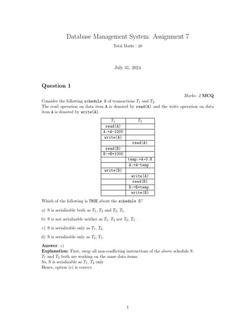Dbms Assignment 7 July 2024 Pdf