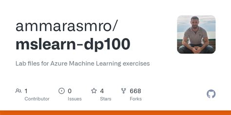 GitHub Ammarasmro Mslearn Dp Lab Files For Azure Machine Learning Exercises