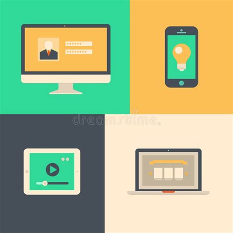 Flat User Interface Design Elements Stock Illustration Illustration Of Flat Abstract 33454355