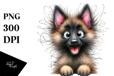 Watercolor Cute Malinois