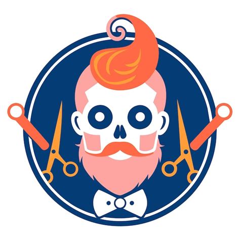 A Man With A Beard And Bow Tie With Scissors In His Hand Premium Ai Generated Vector