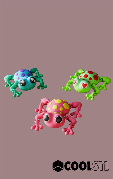 Cute Articulated Frog Sculptures 3d Printing Stl Files Coolstl