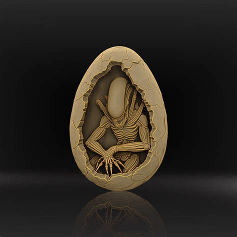 xenomorph alien egg cnc file 3d stl model depthmap etsy uk