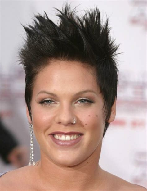 Pinks Short Hair With Spiking And Super Short Sides