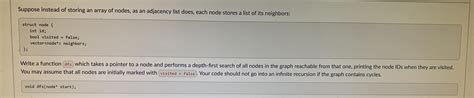 Solved Suppose Instead Of Storing An Array Of Nodes As An