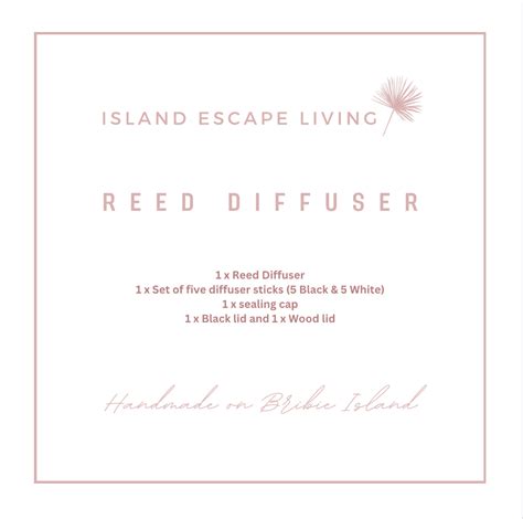 Elegant Reed Diffusers Island Escape Living