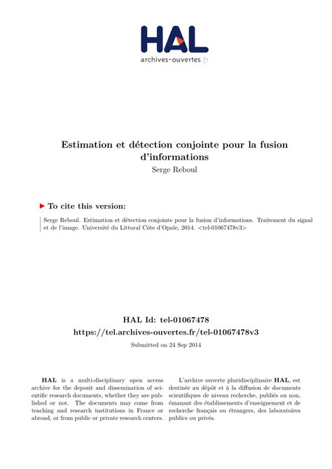 pdf joint estimation and detection in the context of information fusion
