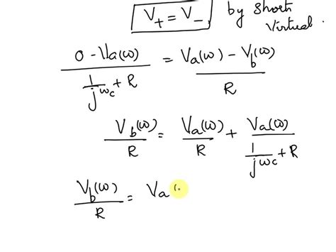a find the frequency response of the circuit below with va t as the