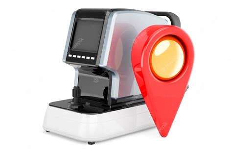 Premium Photo Autorefractometer With Map Pointer 3d Rendering