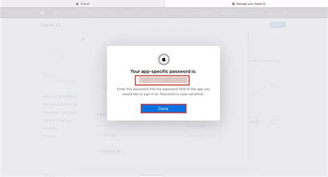 how to generate app specific password for icloud mail