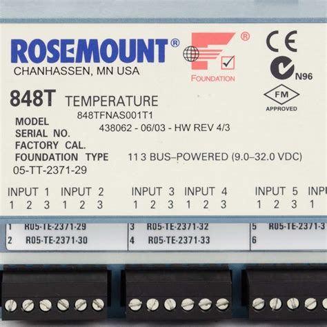 Rosemount 848t Fieldbus Temperature Transmitter 848tfnas001t1 High Purity Equipment Rosemount 848t Fieldbus Temperature Transmitter 848tfnas001t1 High Purity Equipment