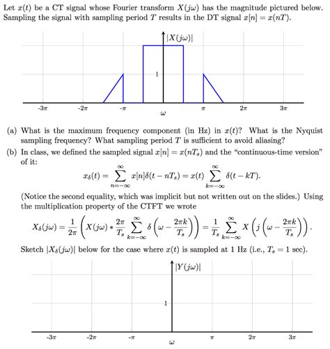 Solved Let X T Be A CT Signal Whose Fourier Transform X J Chegg