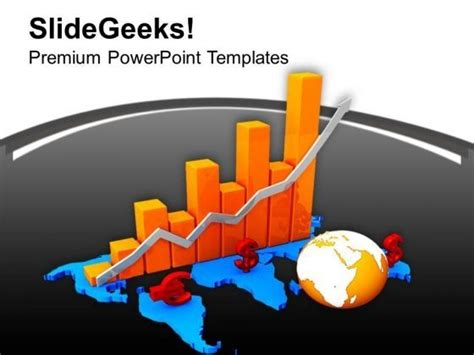 Bar Graph Showing Fluctuation In World Economy Powerpoint Templates Ppt Bac