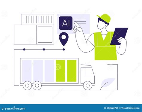 Ai Enabled Eco Friendly Supply Chain Abstract Concept Vector
