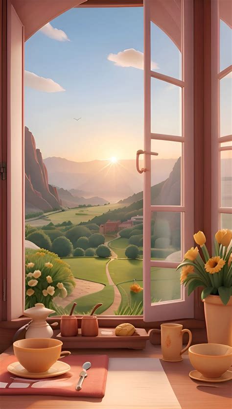 Dreamy Window Painting With Flowers