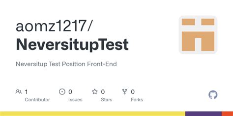 GitHub Aomz NeversitupTest Neversitup Test Position Front End