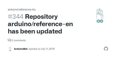 Repository Arduino Reference En Has Been Updated Issue Arduino Reference Ko Github