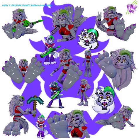 Fnaf Security Breach 3 Year Anniversary Roxy By Hellhound8161999 On