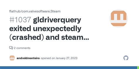 gldriverquery exited unexpectedly crashed and steam exited