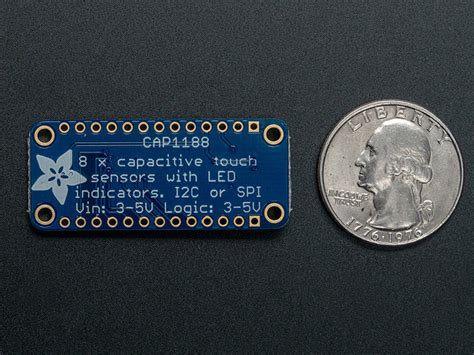 Cap1188 8 Key Capacitive Touch Sensor Breakout I2c Of Spi Kiwi