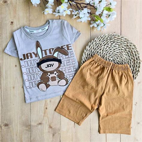 تیشرت شلوارک خرگوش کد ۱۰۱۴ فروشگاه لباس بچه گانه مهراد