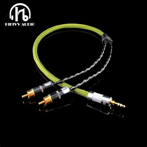 Hifivv 오디오 하이 엔드 케이블 오디오 라인 35mm Rac 케이블 증폭기 신호 케이블 미국 Dh Abs 실버 초음속 케이블audio Linesignal